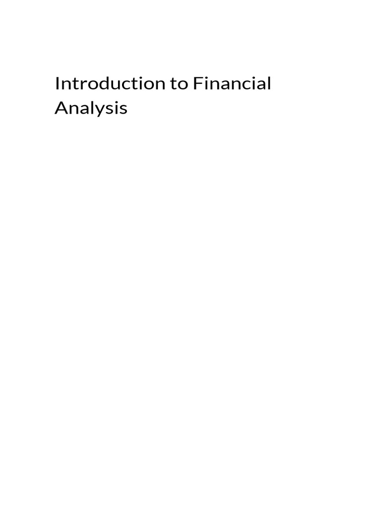 Introduction To Financial Analysis 1702314047. Print | PDF | Time Value ...