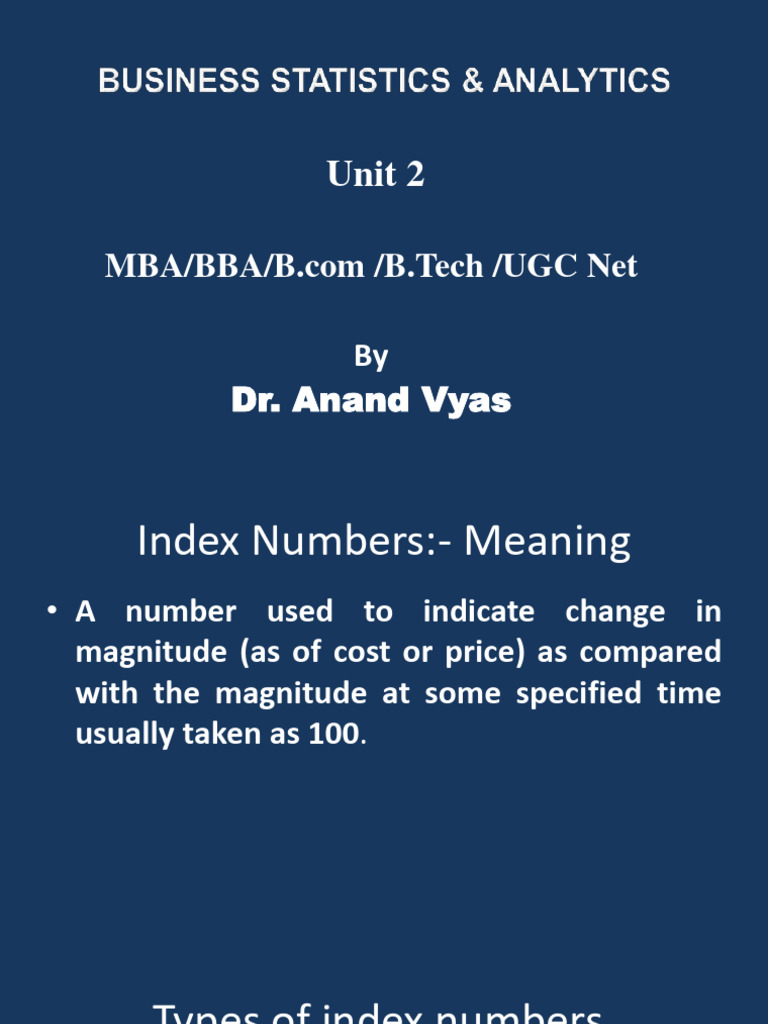 Unit 2 Business Statistics | Download Free PDF | Cost Of Living | Time ...