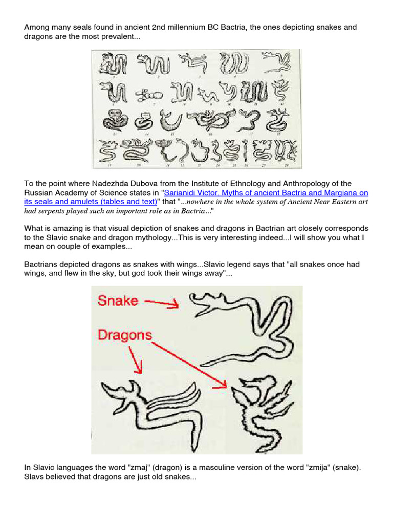 Bactrian Snakes and Dragons | PDF