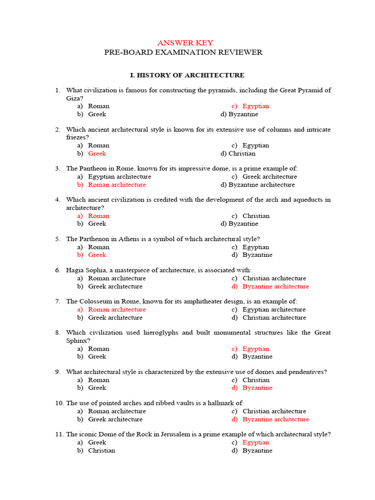 Answer Key | PDF | Mesopotamia | Sumer