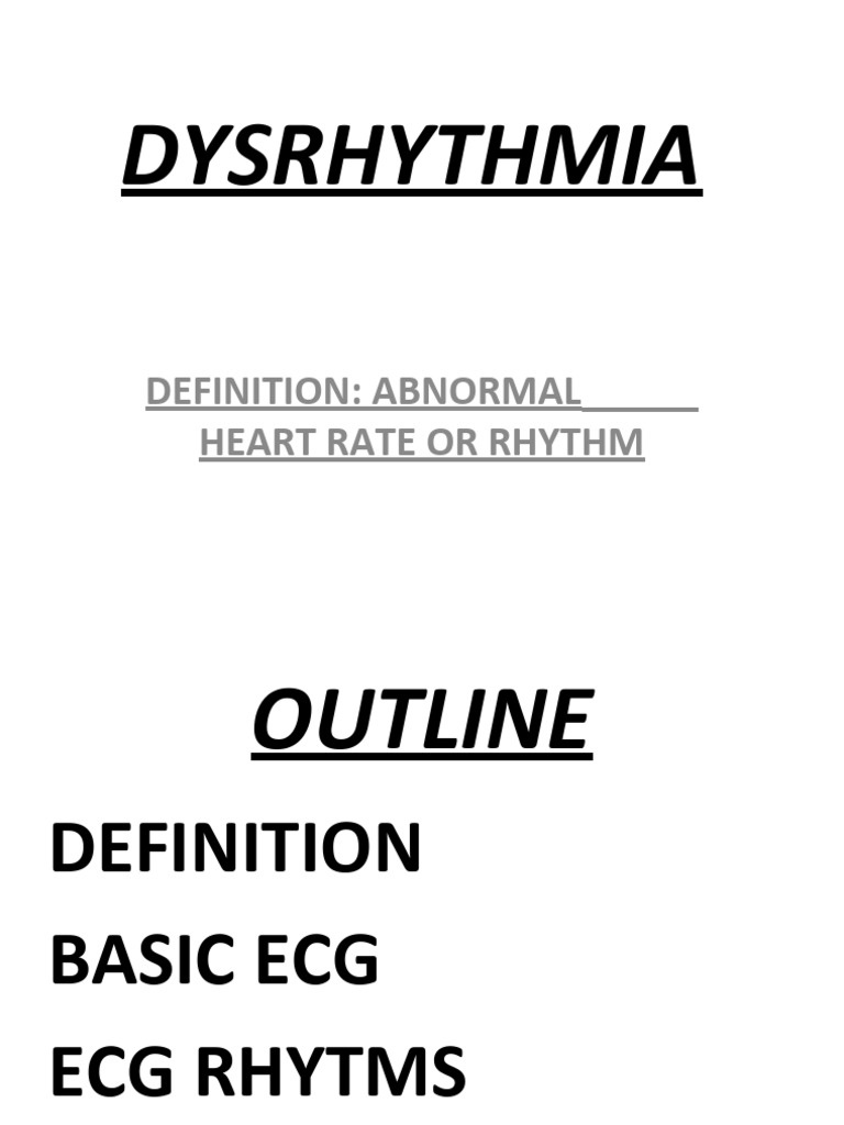 Understanding Dysrhythmias and ECGs | PDF