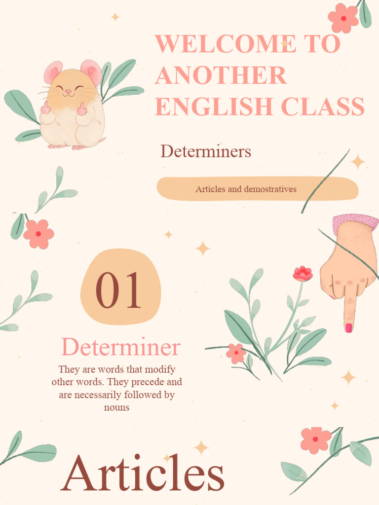 Determiners - Articles and Demostratives | PDF
