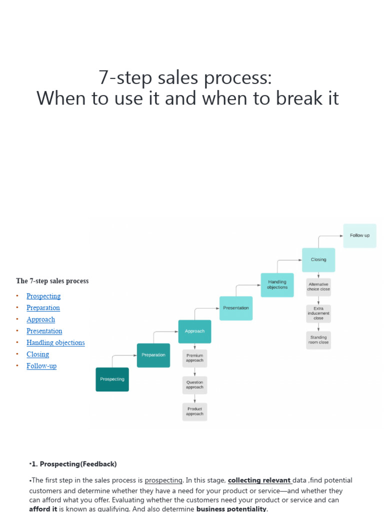 7-Step Sales Process | PDF