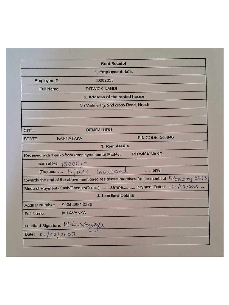 Rent Receipts 23 24 Compressed | PDF