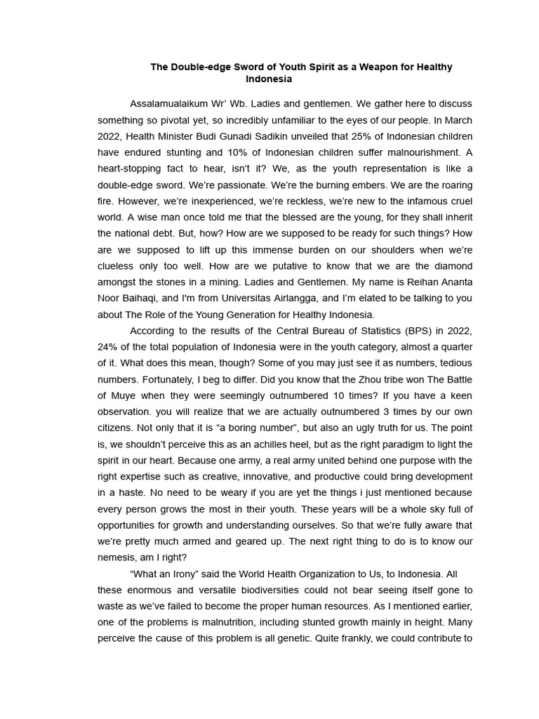 Script Speech on National Health Care System | PDF | Mental Disorder