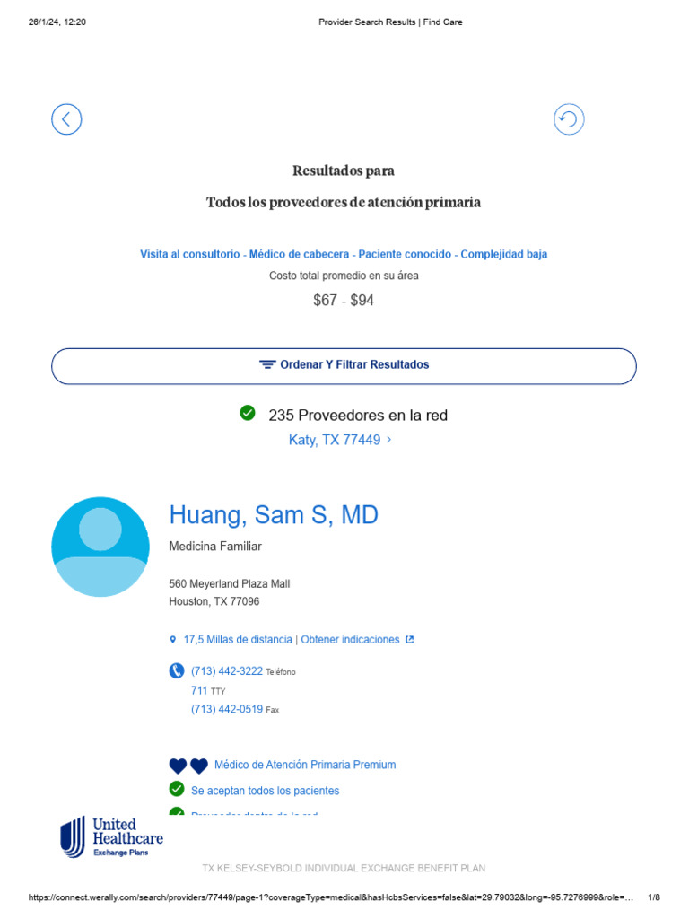 Provider Search Results - Find Care Primarios Lisbet | PDF | Medicare (Estados Unidos) | Cuidado ...