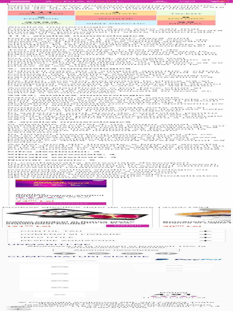 Matricea Numerologica, Introdu Data Nasterii Si c… 6 | PDF