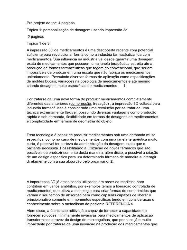 Pre Projeto De Tcc 2 Pdf