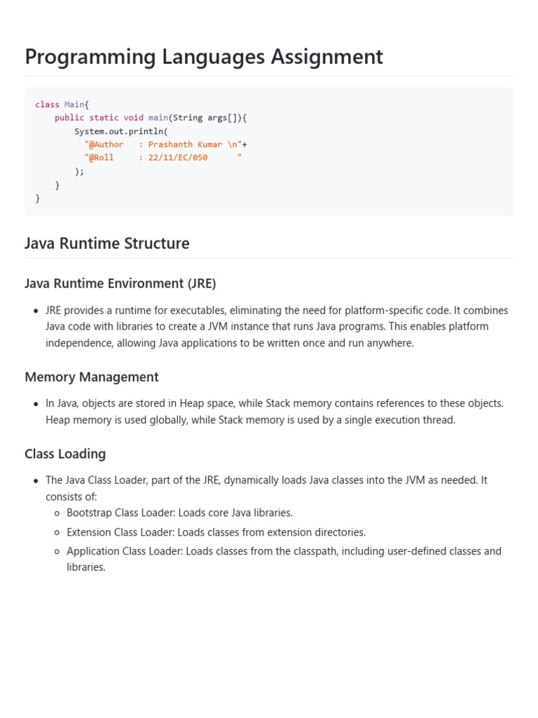 Programming Languages Assignment | PDF Programming Languages Assignment | PDF