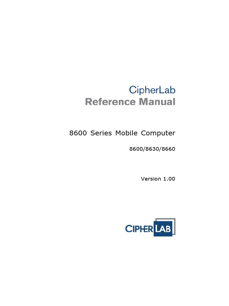 Users-Manual-8600 Series Cipherlab Mobile Computer | PDF | Random Access Memory ...