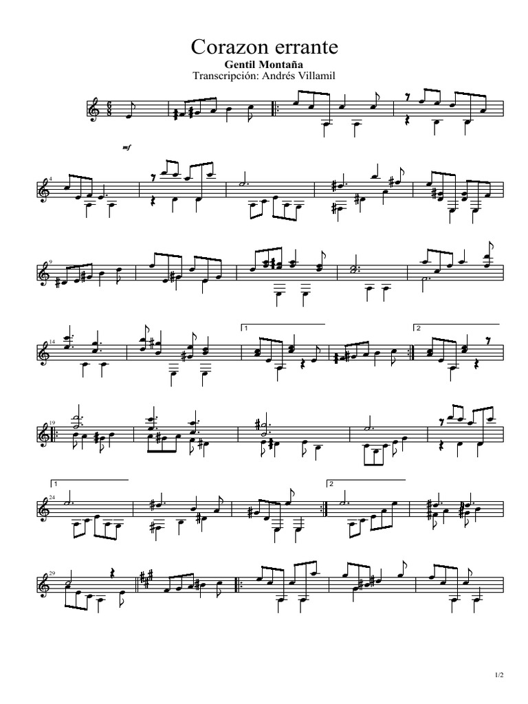 Corazón Errante: Gentil Montaña | PDF