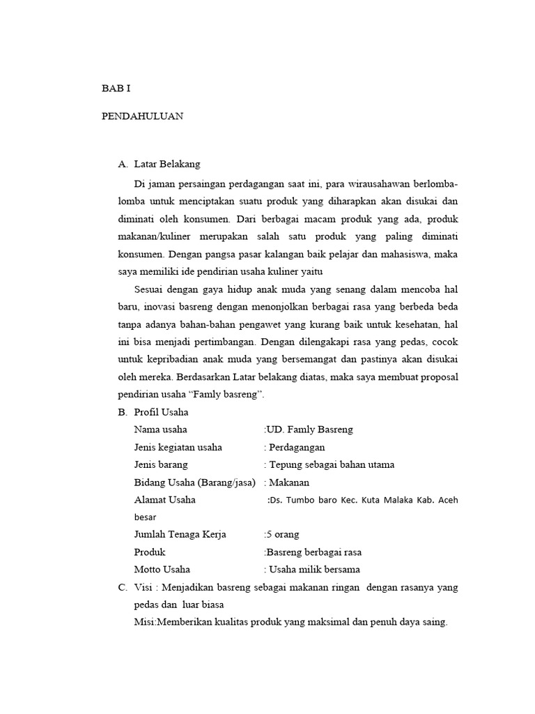 Isi Proposal Mie Semarmesem | PDF