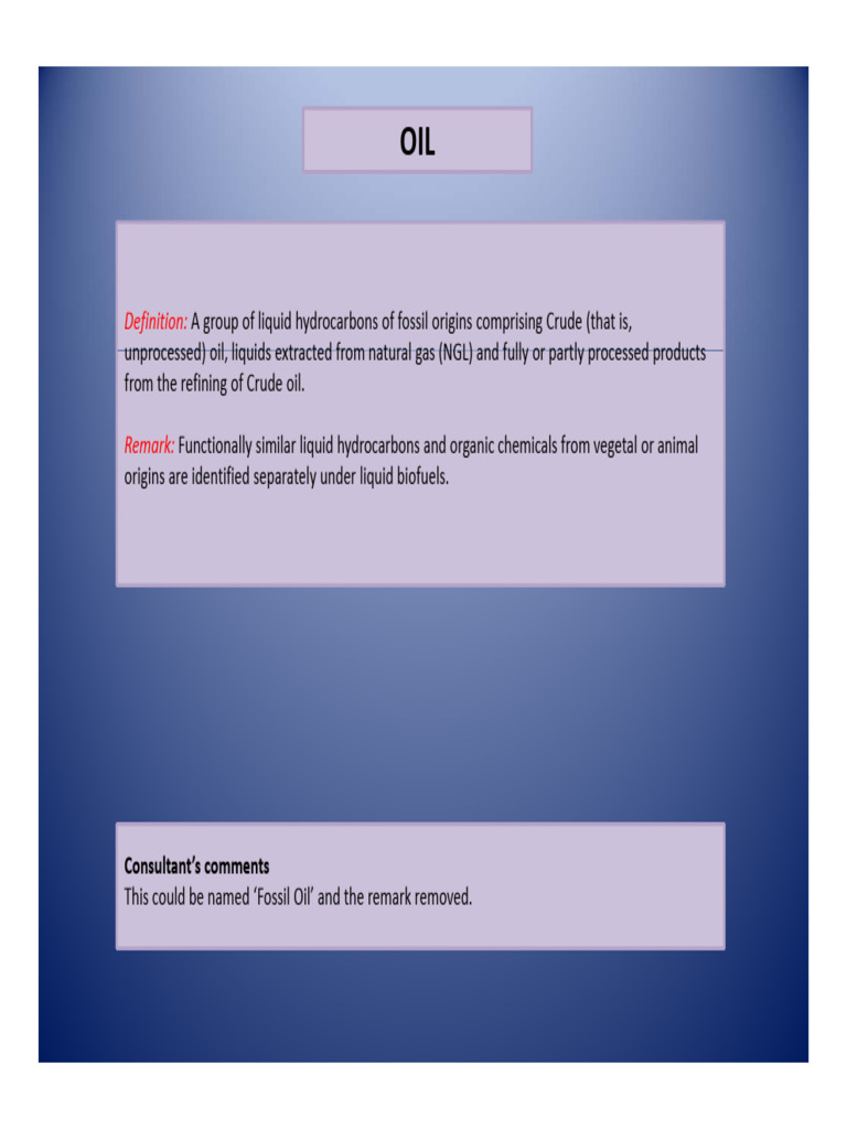 Definition:: Consultant's Comments | PDF | Petroleum | Fuel Oil