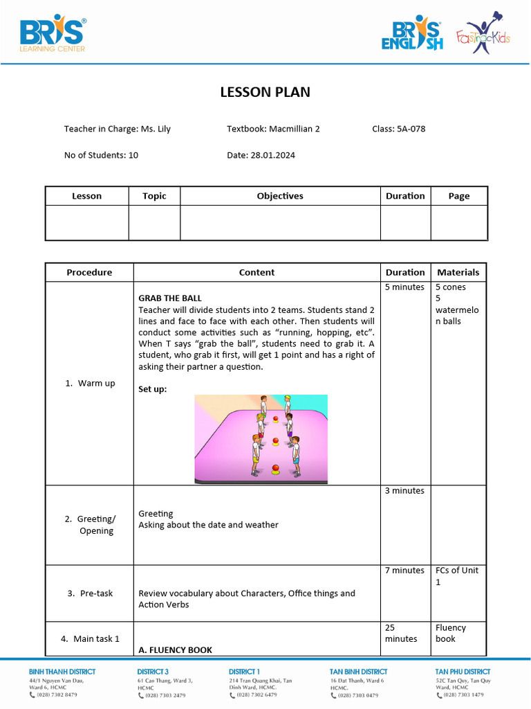 (Bris) Lesson Plan - W2D2 - 5A-078 - Ms - Lily | PDF