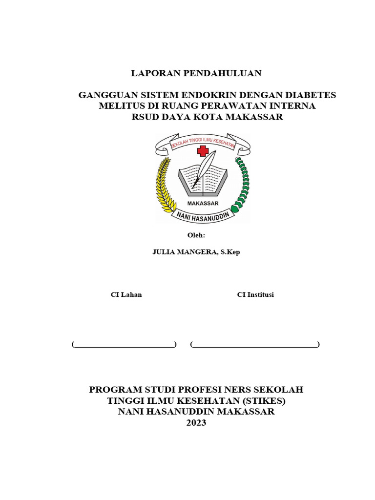 1. LP BEDAH MINGGU 1_DM TIPE II | PDF