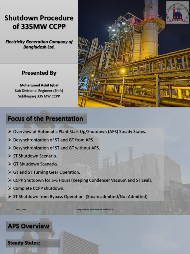 Presentation On Plant Shutdown Procedure | Download Free PDF | Pump ...
