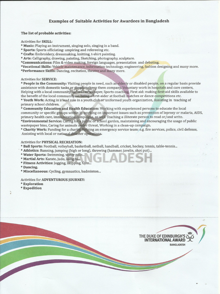 Exemple of Activities | PDF
