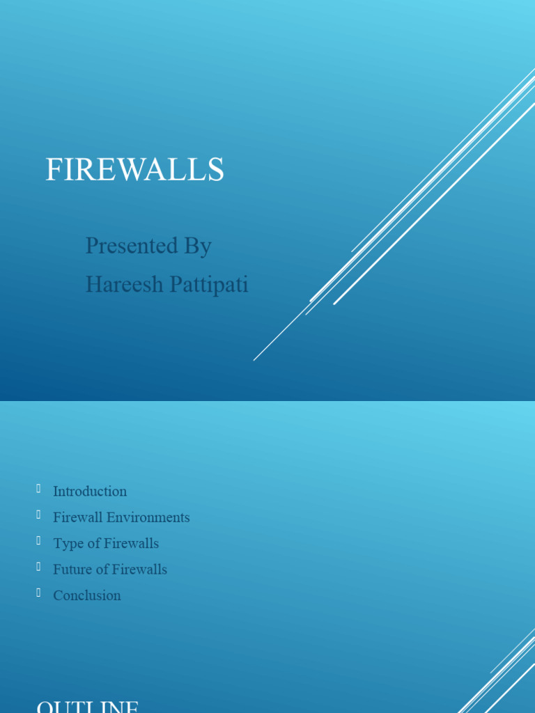 Firewalls | PDF | Firewall (Computing) | Computer Network