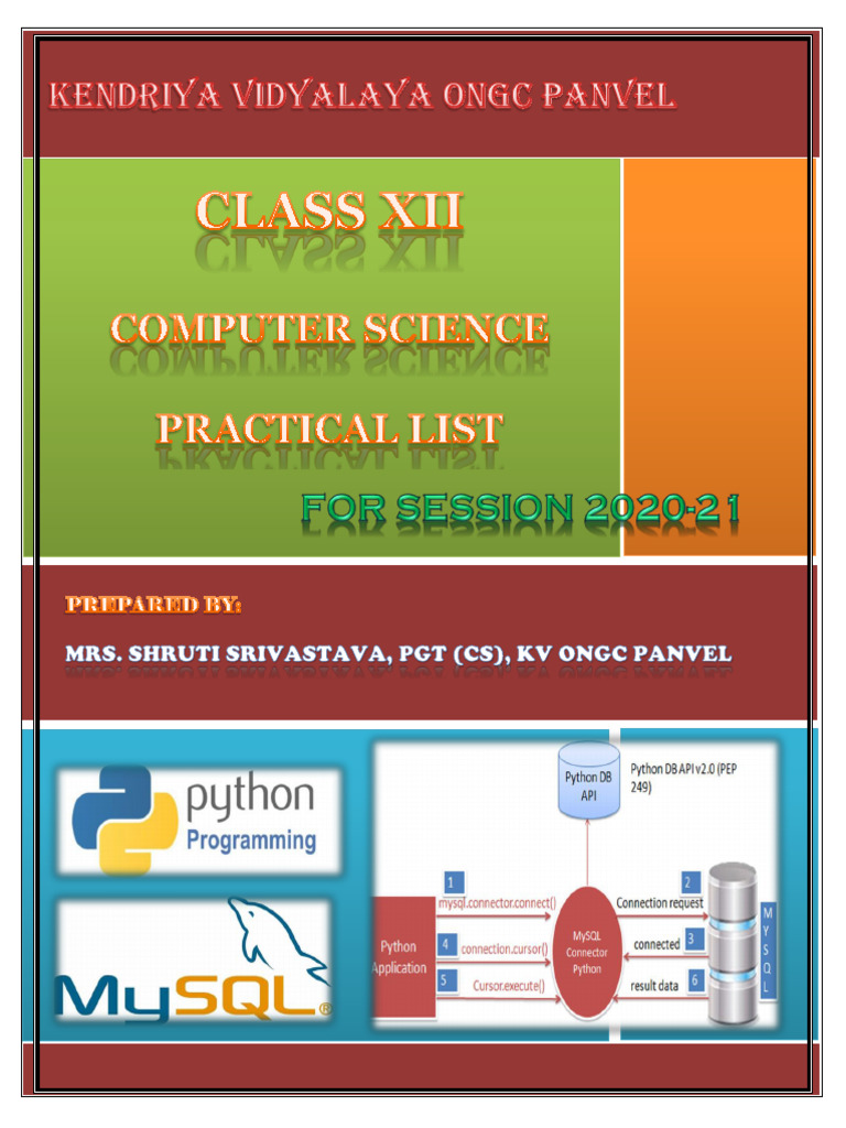 Class Xii Practical File For Session 2020 21 Pdf Computer File Databases 