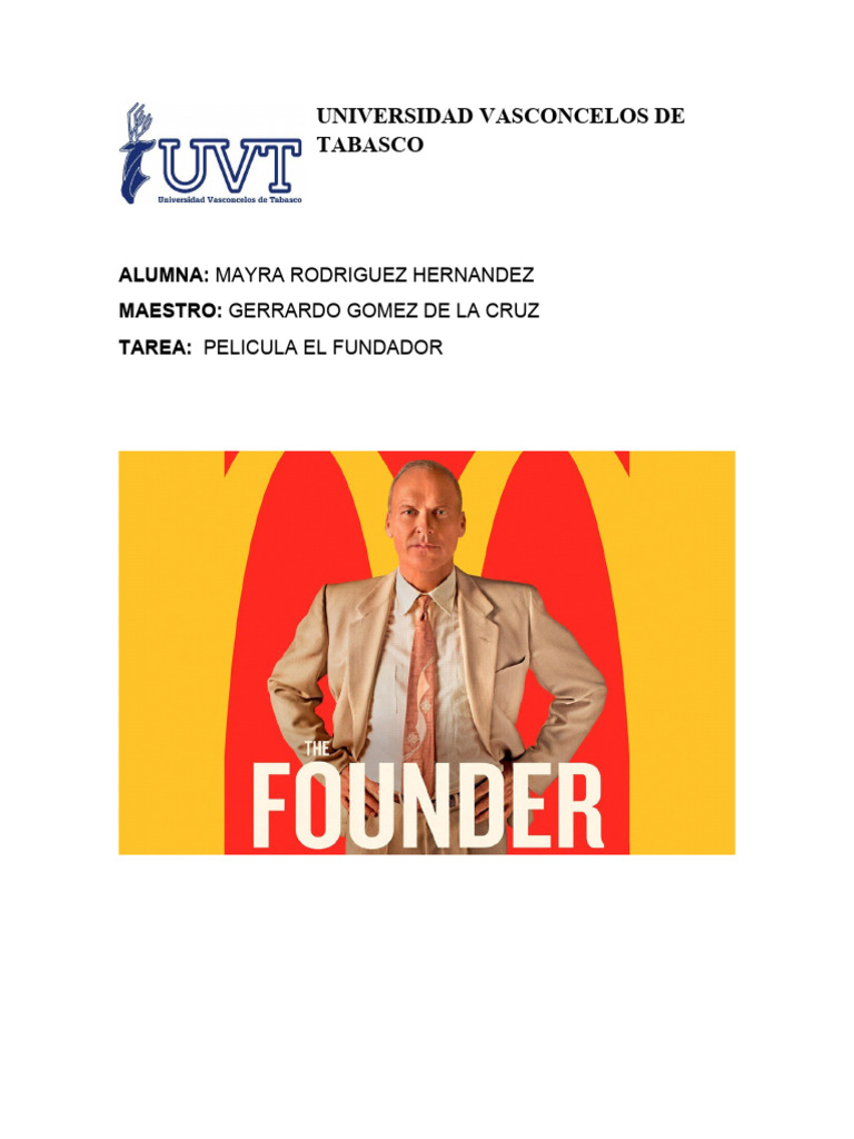 Lecciones de "El Fundador" sobre McDonald's | PDF