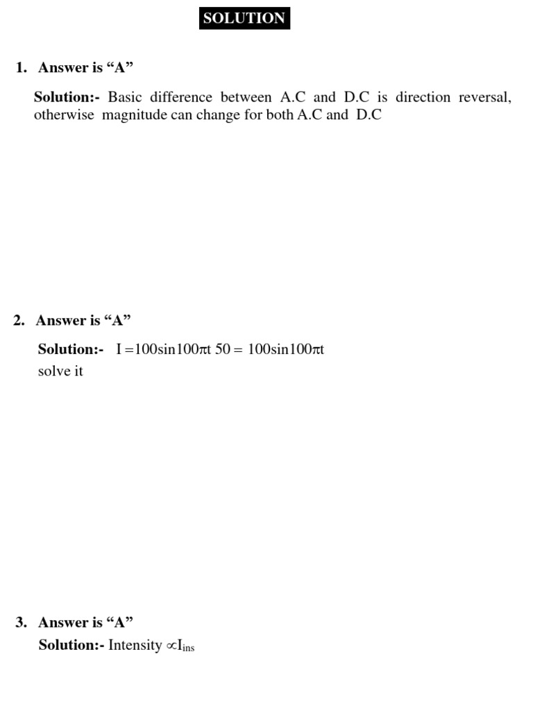 AC Solution | PDF | Teaching Methods & Materials | Science & Mathematics
