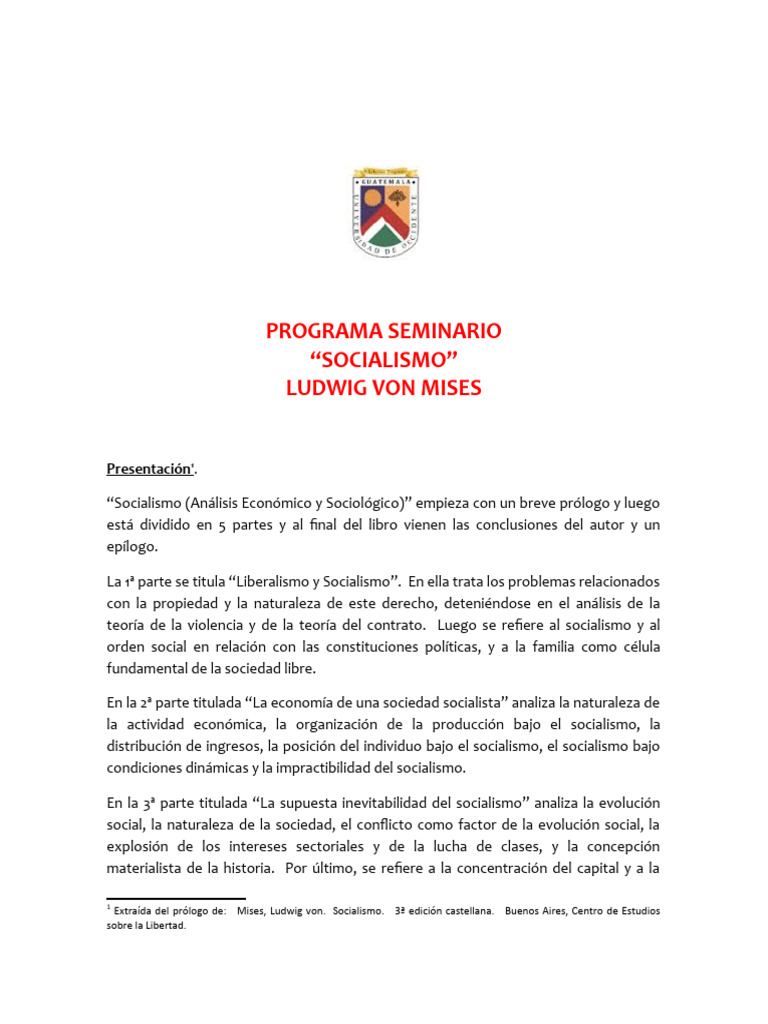 Programa Seminario El Socialismo 2024 | PDF