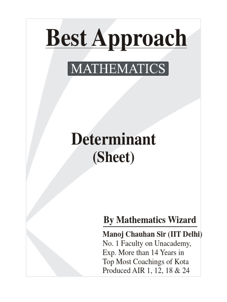 Determinants: Key Concepts and Properties | PDF | Equations | Determinant