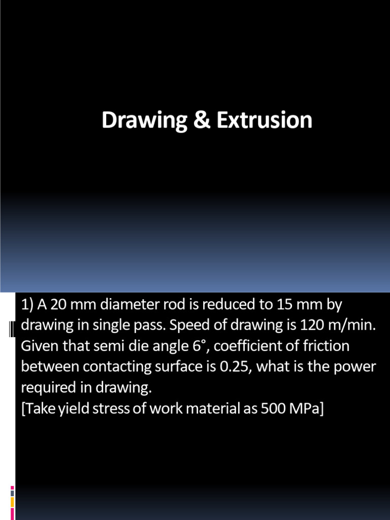 Drawing & Extrusion | PDF