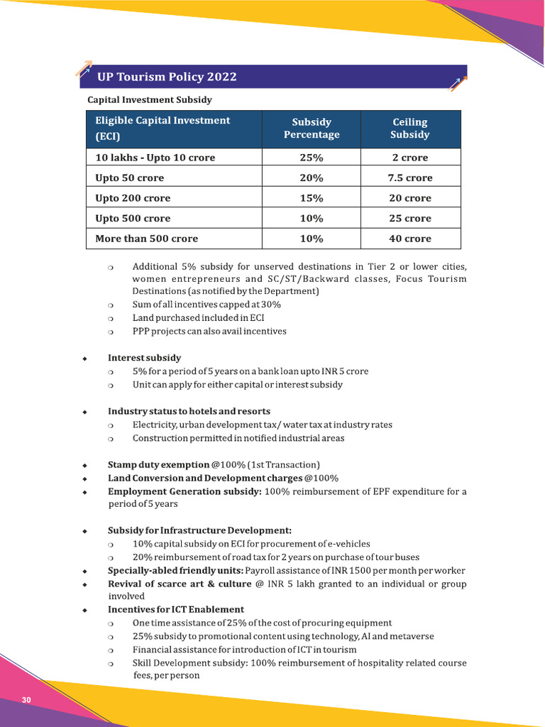 Up Tourism Policy | PDF