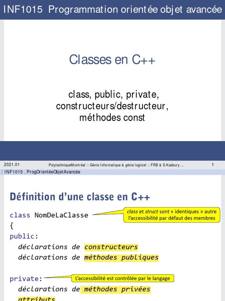 04 Classes | PDF | Classe (informatique) | Programmation