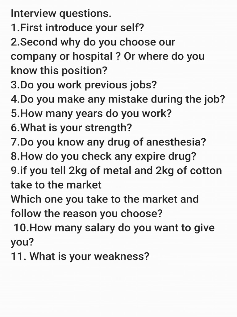 Interview Questions | PDF