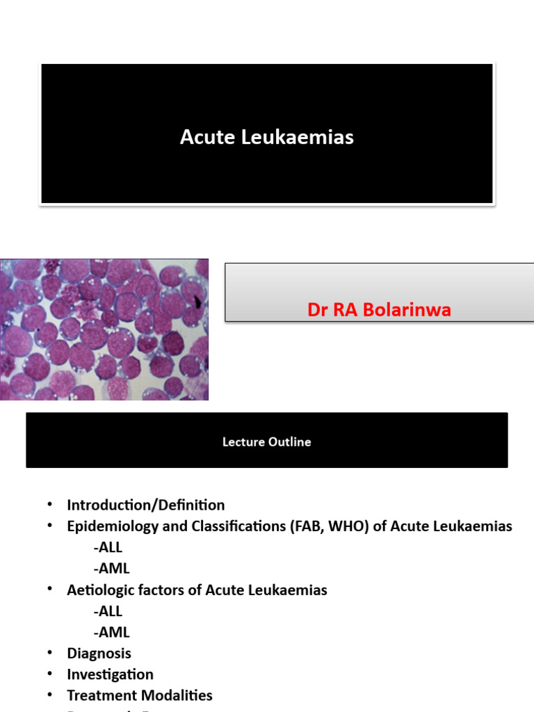 Acute Leukaemias Lecture | PDF