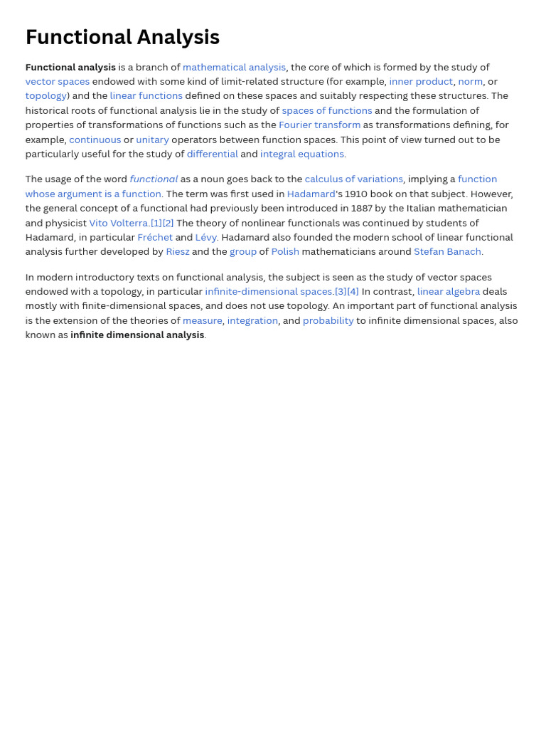 Functional Analysis | PDF