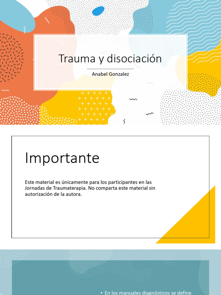 Trauma Complejo y Disociacion | PDF | Disociación (psicología) | Las emociones