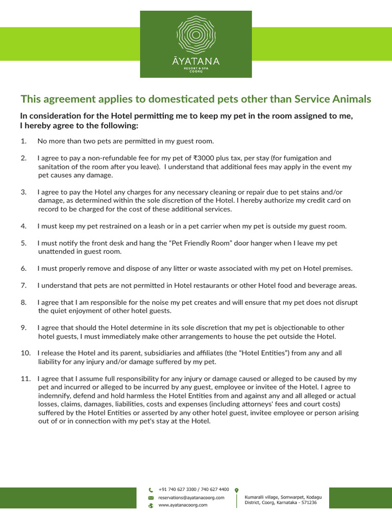 Pet Policies | PDF | Indemnity | Justice