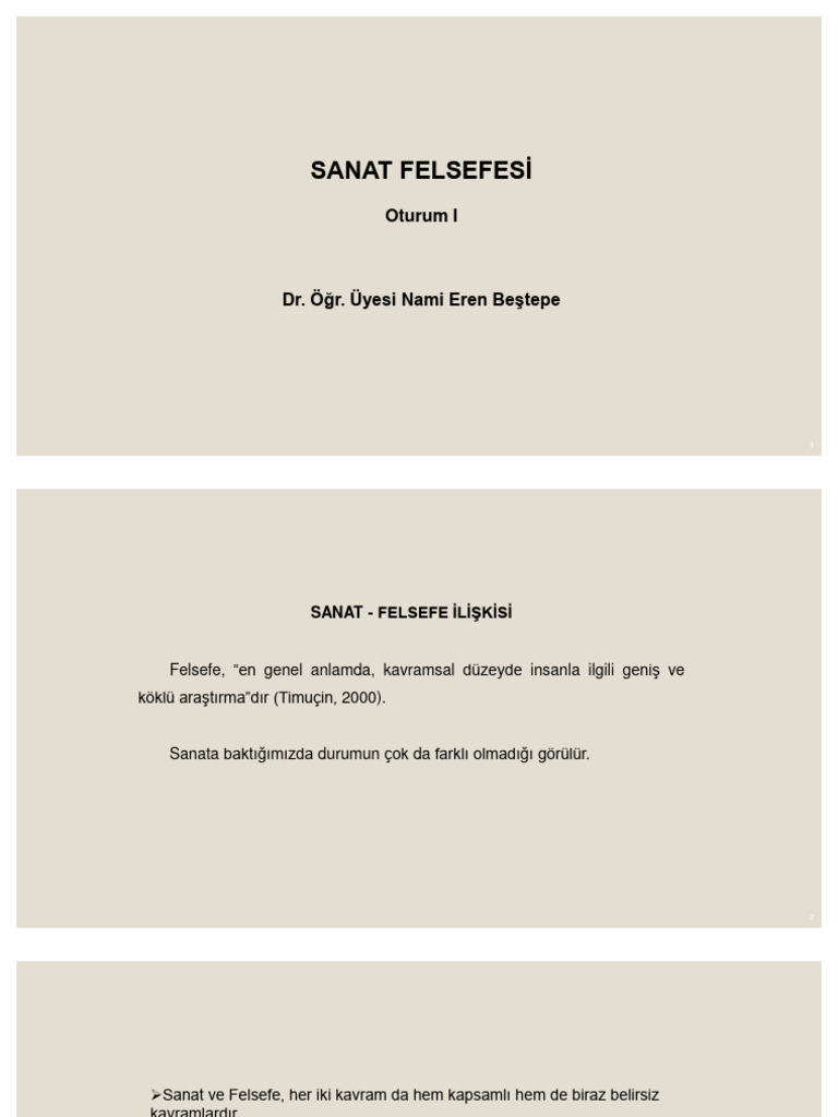 Sanat Felsefesi | PDF