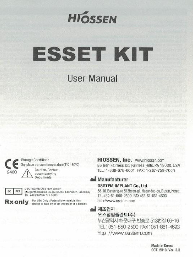 ESSET Kit Instructions | PDF