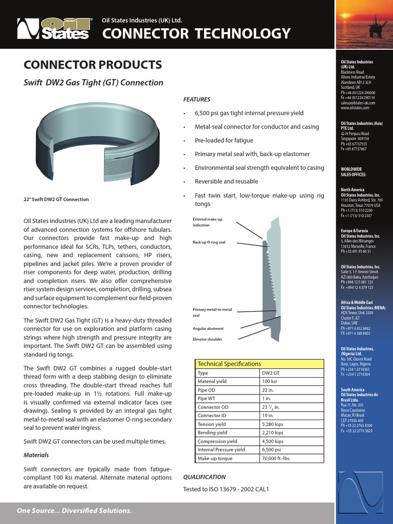 Swift Gas Tight Connection | PDF | Physical Sciences | Mechanical ...