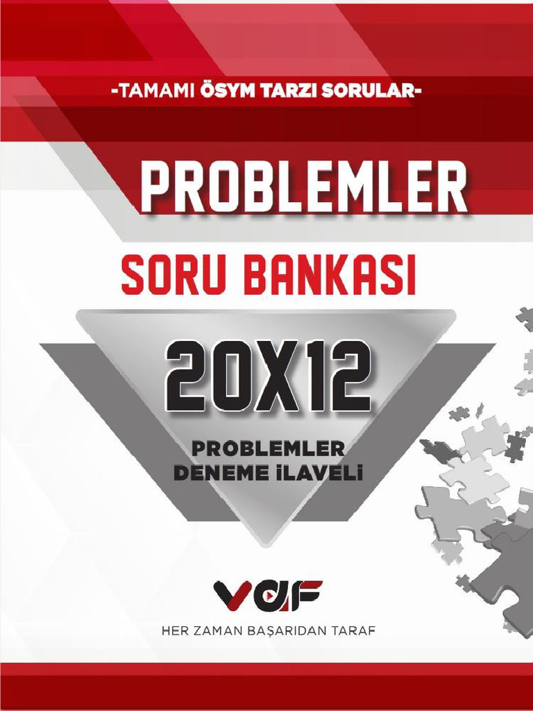 2023 VAF Yayınları Problemler Soru Bankası | PDF