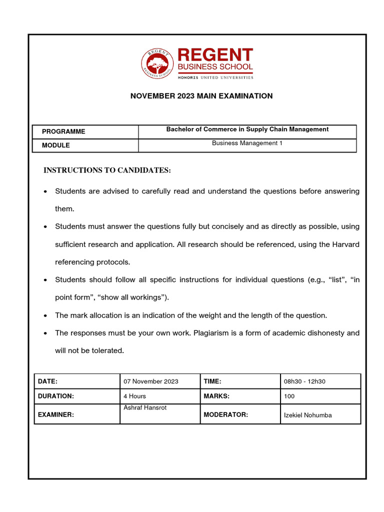 BCOMS - BM100-Business Management 1 - 07 Nov 23 | PDF | Marketing | Business Economics