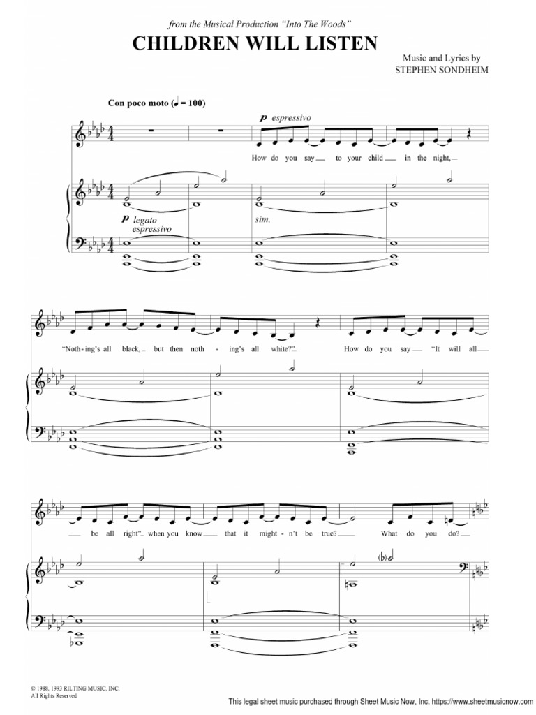 Children Will Listen (Into The Woods) | PDF