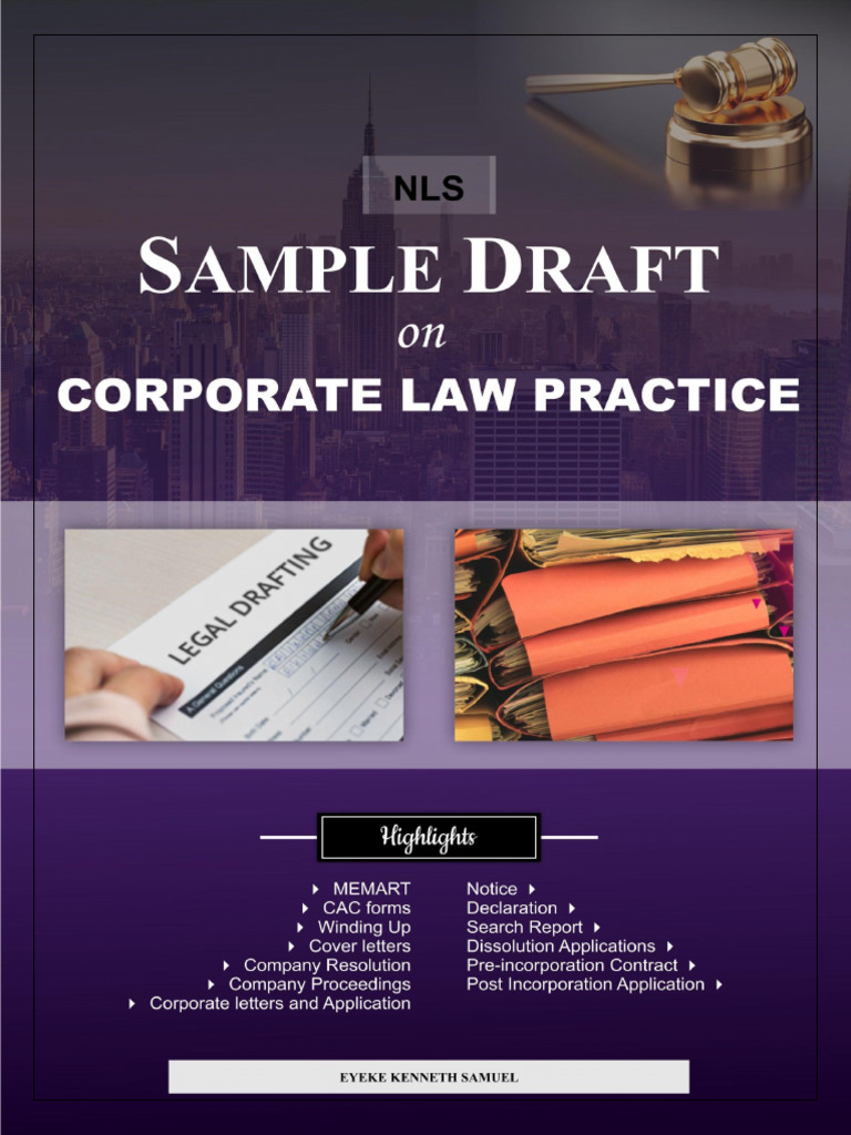 Drafts On Corporate Law Practice & Task | PDF