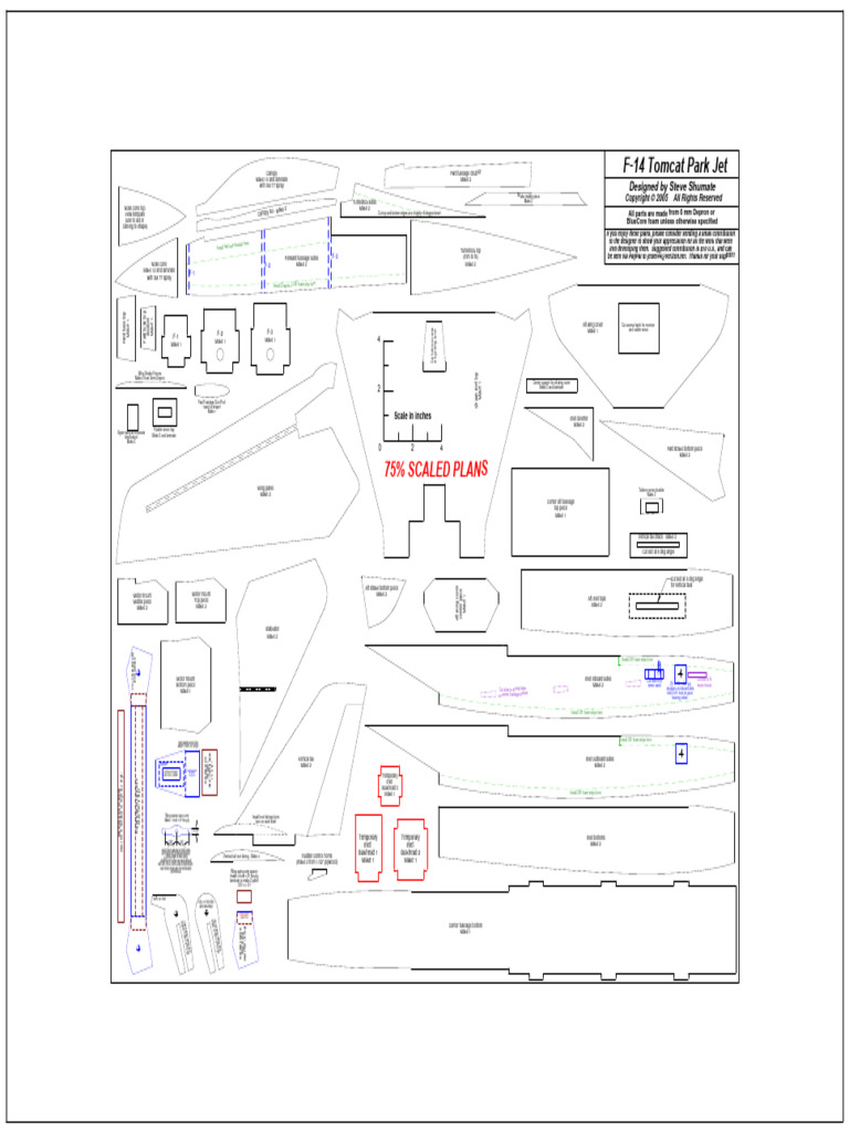 F-14 Park Jet (Parts Templates 75 Non-Tiled) | PDF | Empennage ...