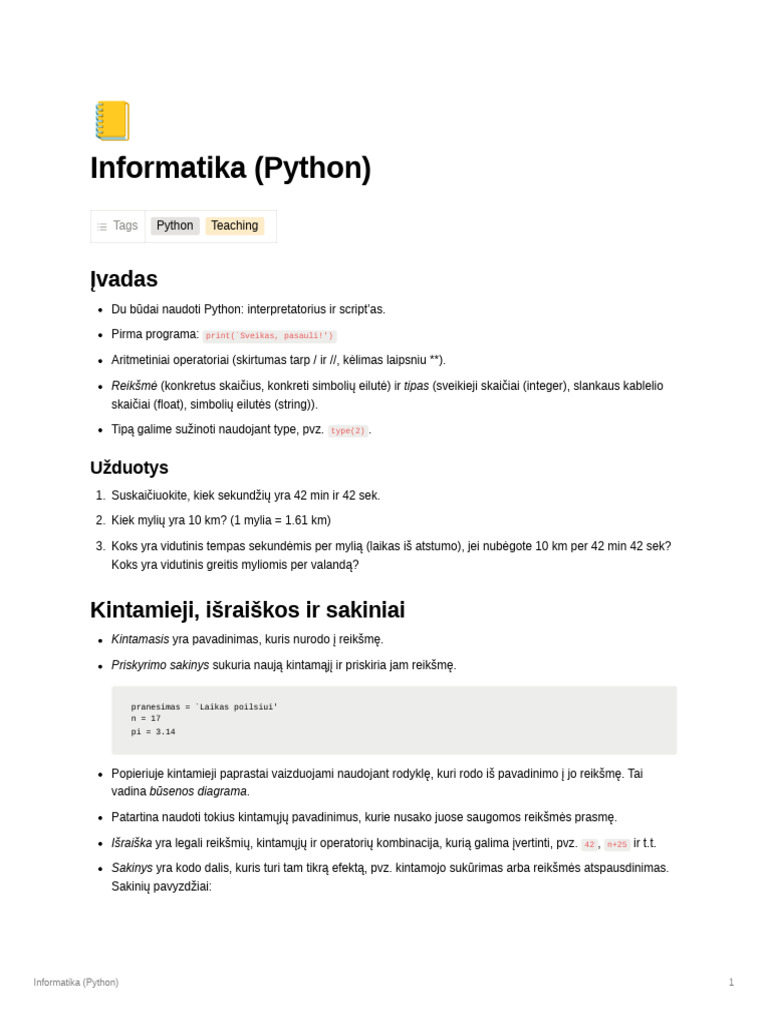 Informatika (Python) | PDF