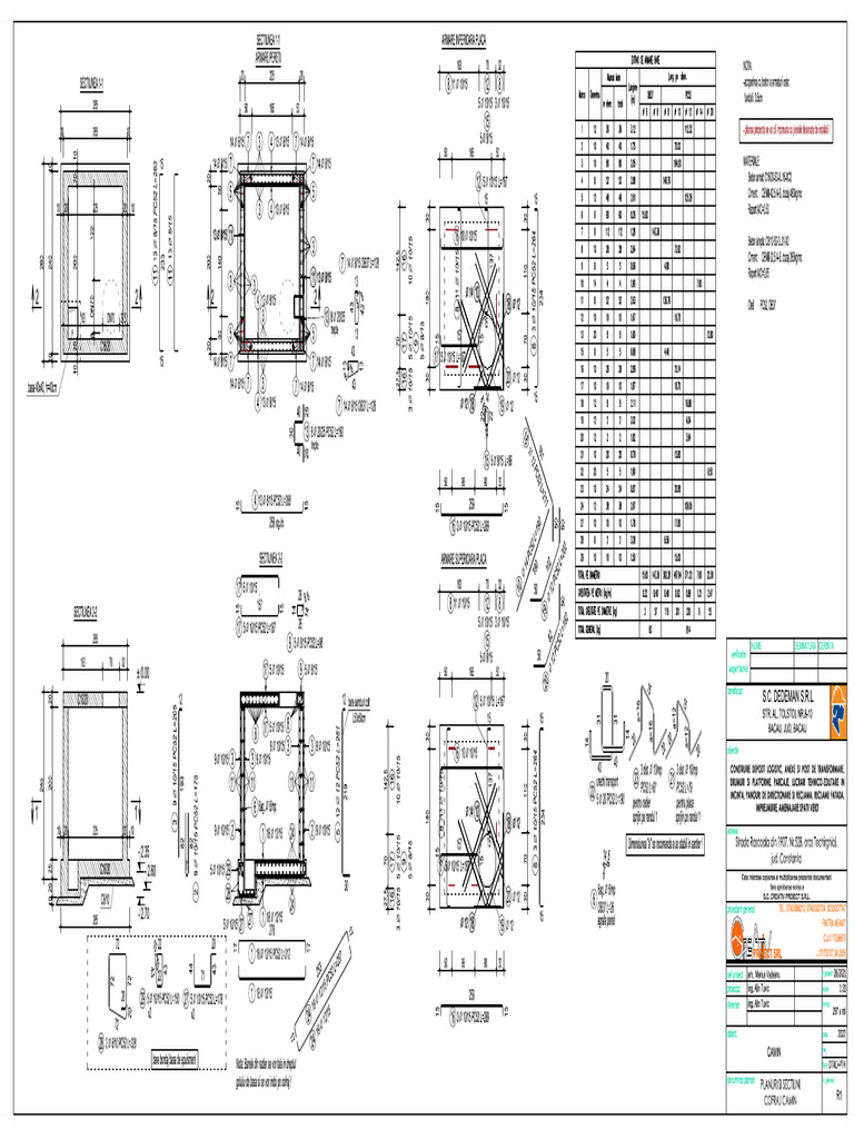 R1 - Cofrare Si Armare Camin | PDF
