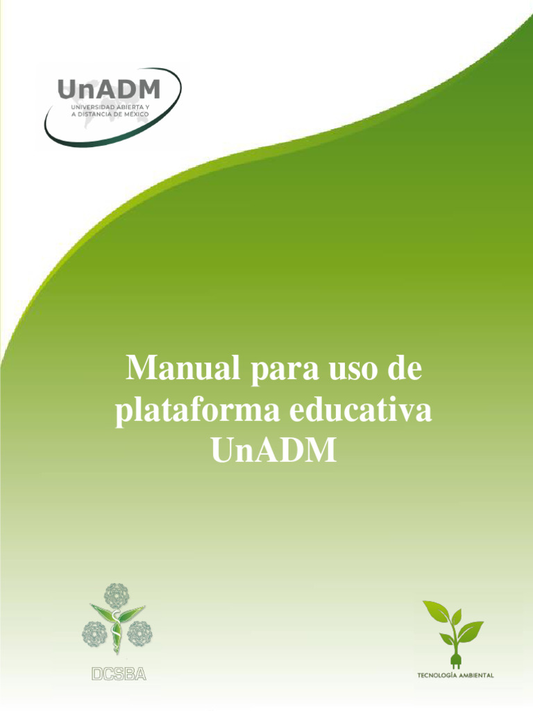 Manual para Estudiantes para Uso de Plataforma Educativa UnADM | PDF ...