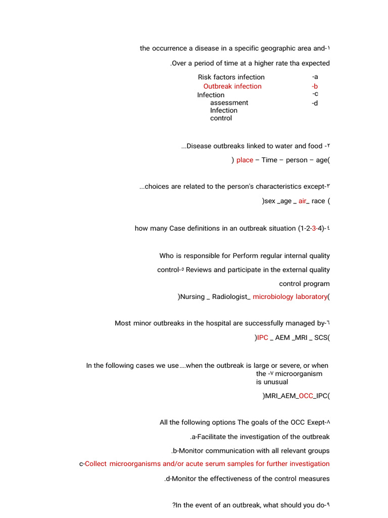 Infectious Disease Outbreak Management Guide Pdf Self Improvement Science And Mathematics