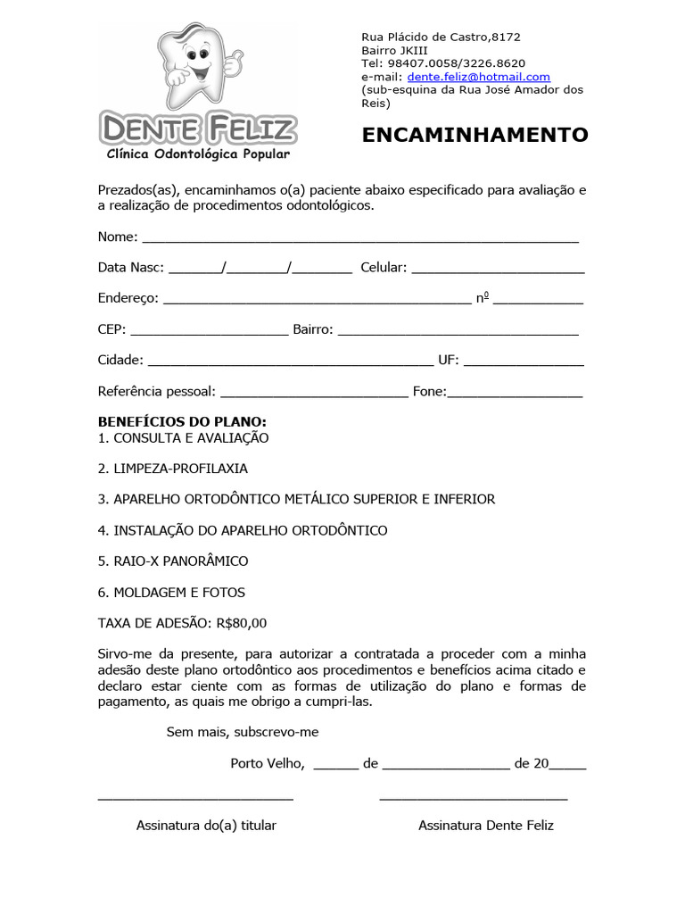 Ficha de Encaminhamento | PDF Ficha de Encaminhamento | PDF