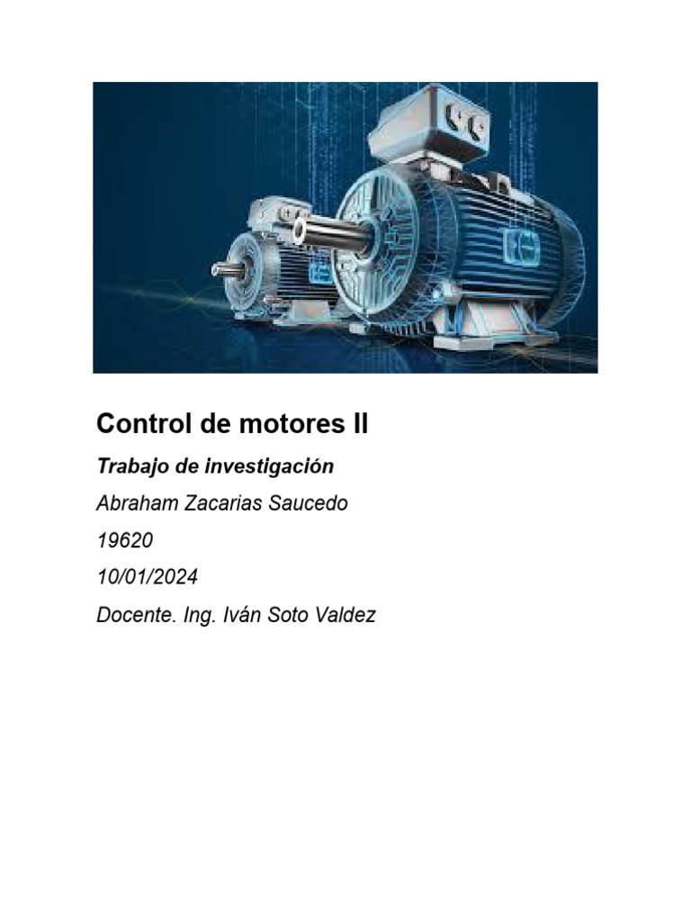 Control de Motores II-Act 1 | PDF | Corriente alterna | Motor eléctrico
