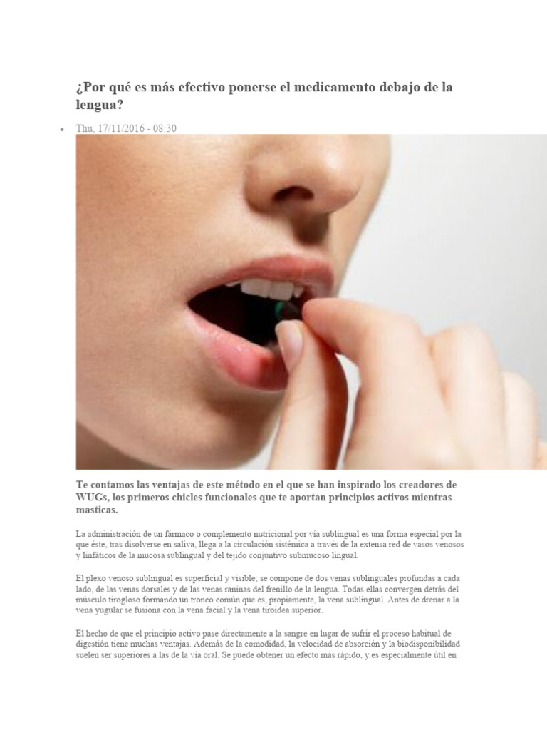 Medicamento Via Sublingual | Descargar gratis PDF | Medicamentos con ...